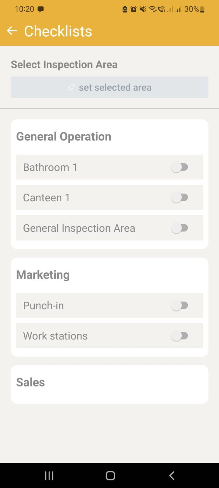 Mobile App Checklist Module - Affsaf